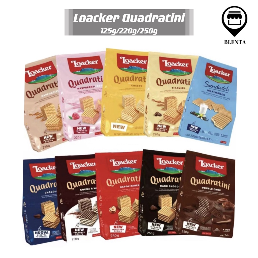 Loacker Quadratini & Sandwich Cheese/Tiramisu/Milk Vanilla/Cappuccino ...
