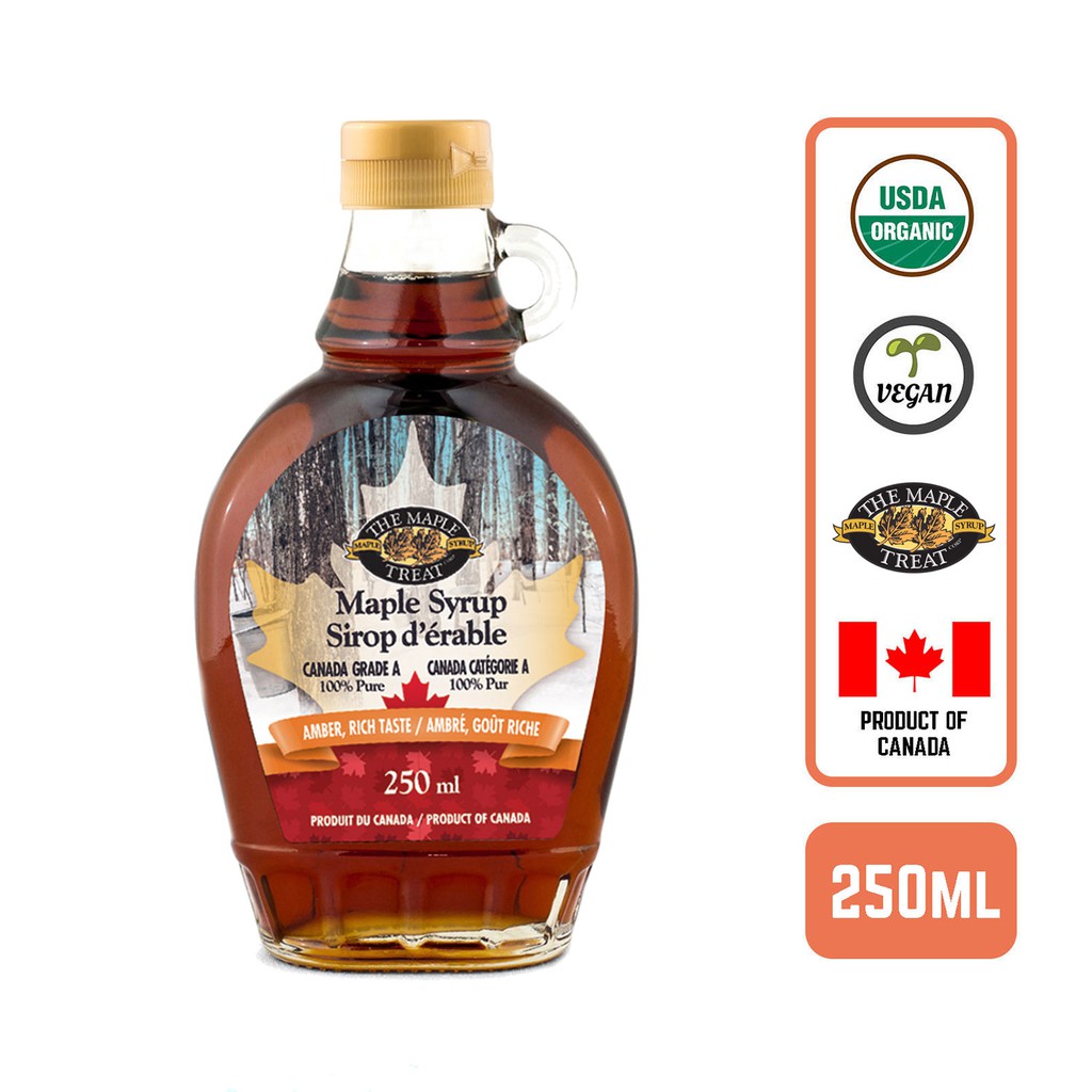 [Bundle of 3] LB Maple Treat Organic Maple Syrup - Amber Rich 250ml ...