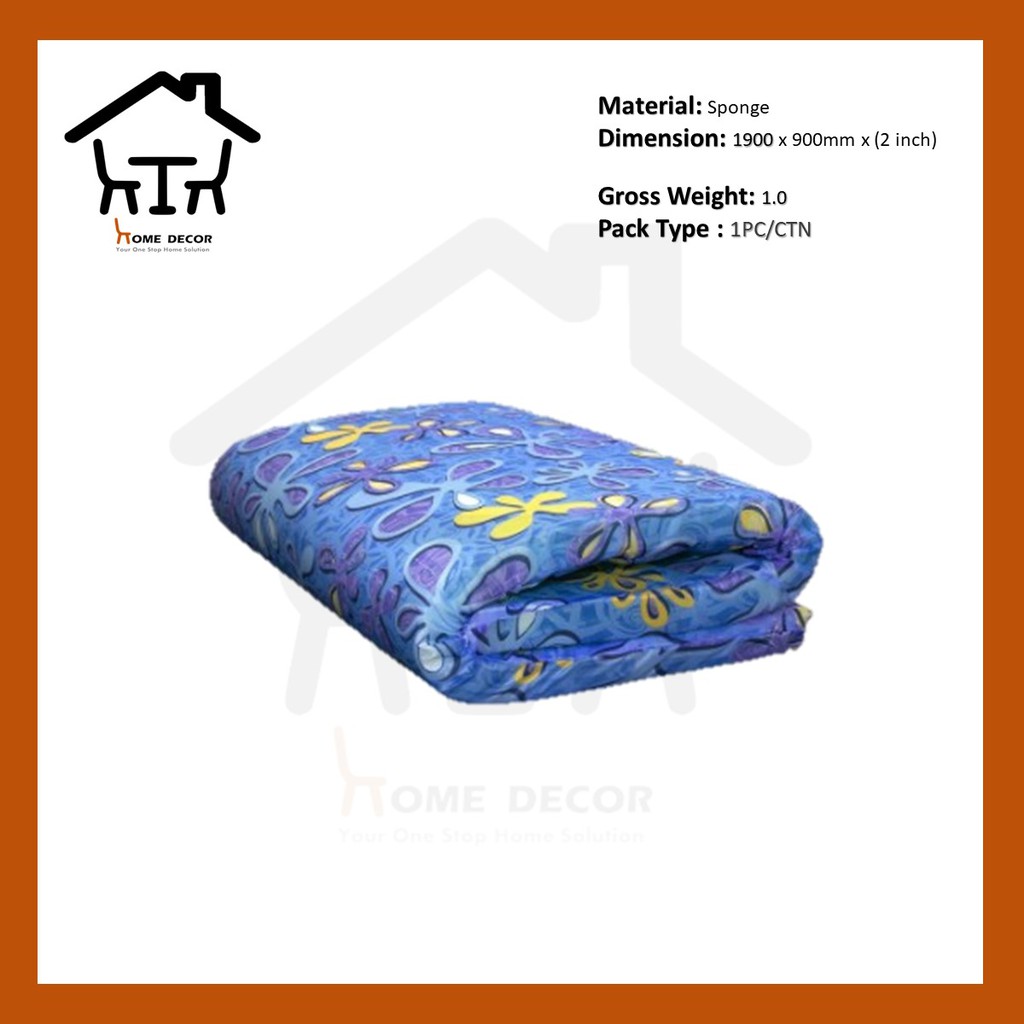LTL Home Decor - Single Mattress 3'x2" / Tilam Bujang Foam Sponge ...