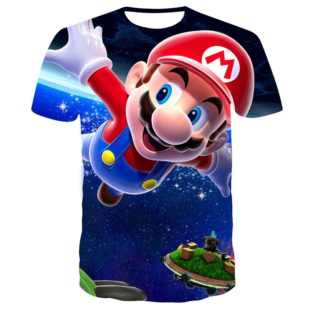 Super Mario Game same parent T-shirt top male 3D short-sleeved clothes ...