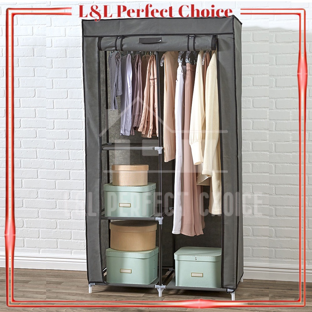 Non Woven Closet Organizer Waterproof - Wardrobe Almari Baju Rak Baju ...