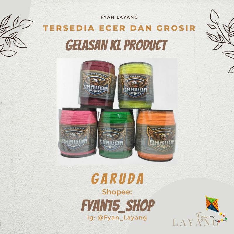 Fyan Kite: Super Silicone Cap Garuda String Glass Thread, Garuda Kite ...