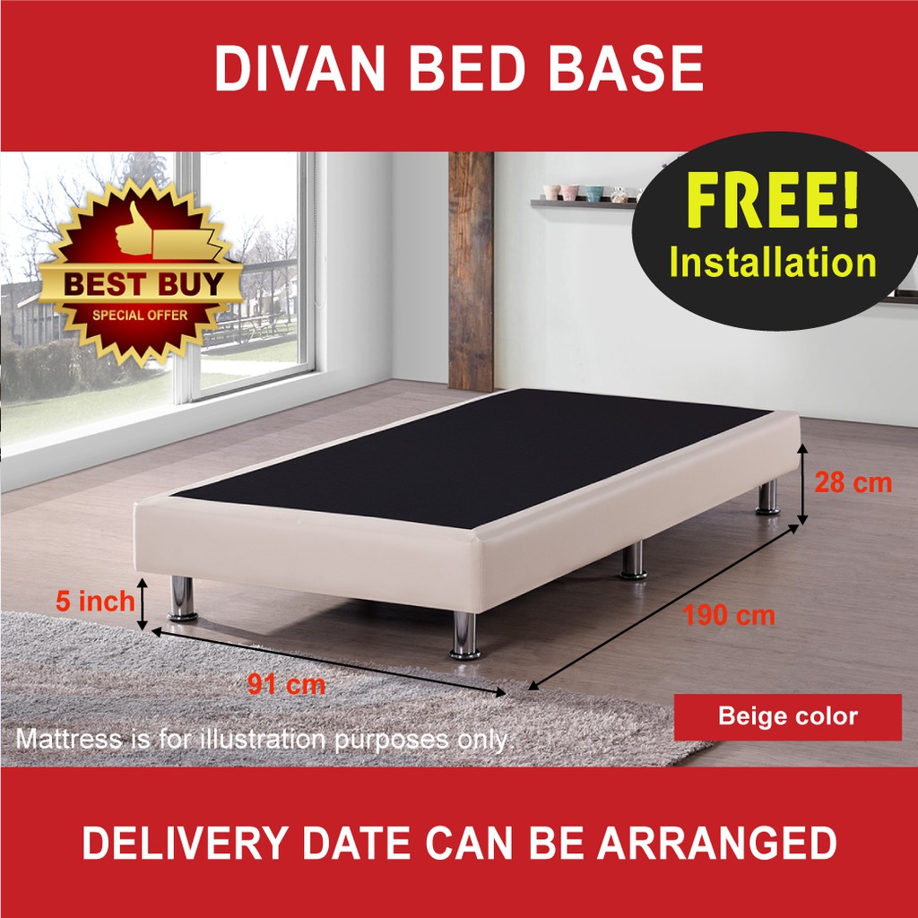 Divan Base_4 sizes_Synthetic Leather_Color choice_Free and Fast ...