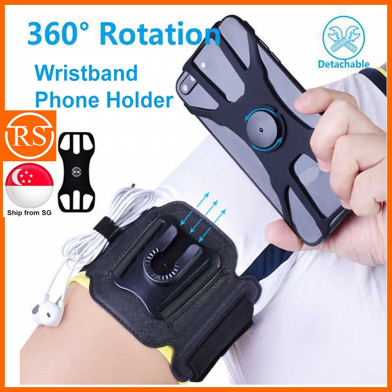 180 Rotatable Sports Wristband Arm Band Wrist Band Phone Holder Jogging ...