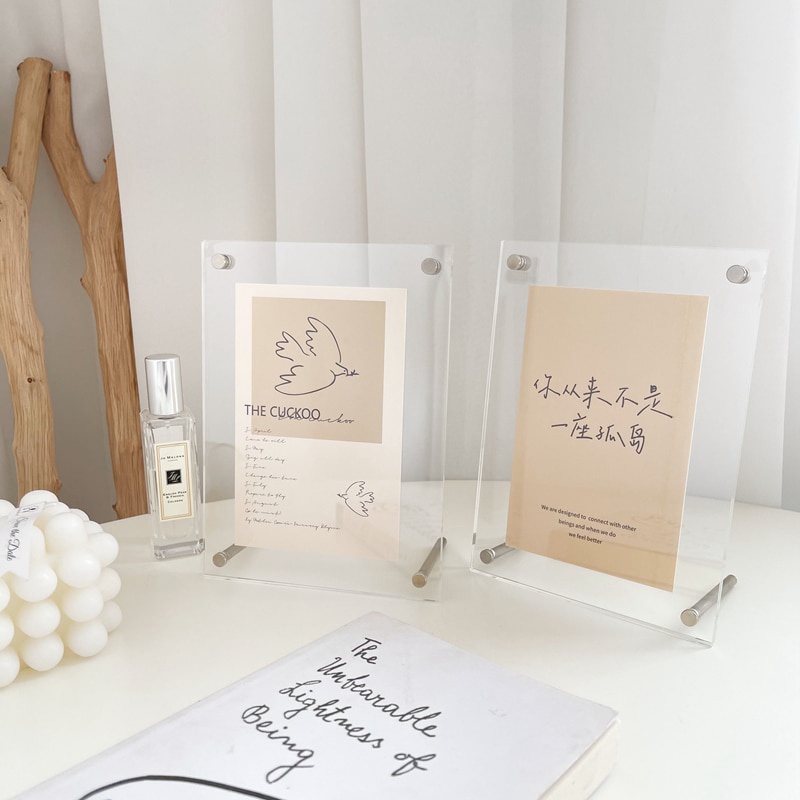 A4/A5/A6 Acrylic Photo Frame Home Picture Frames Poster Display Stand ...