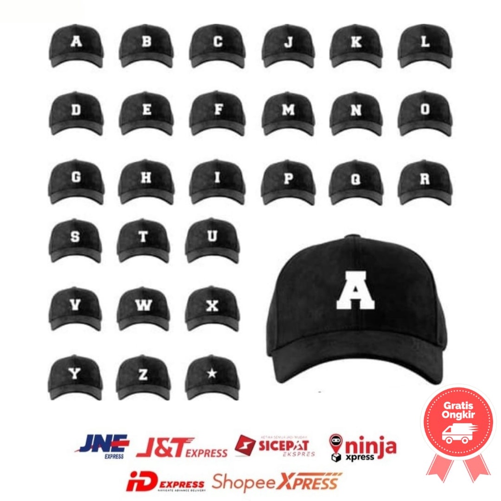 Baseball cap Alphabet cap Alphabet Letters Text Alphabet A B C D E F G ...