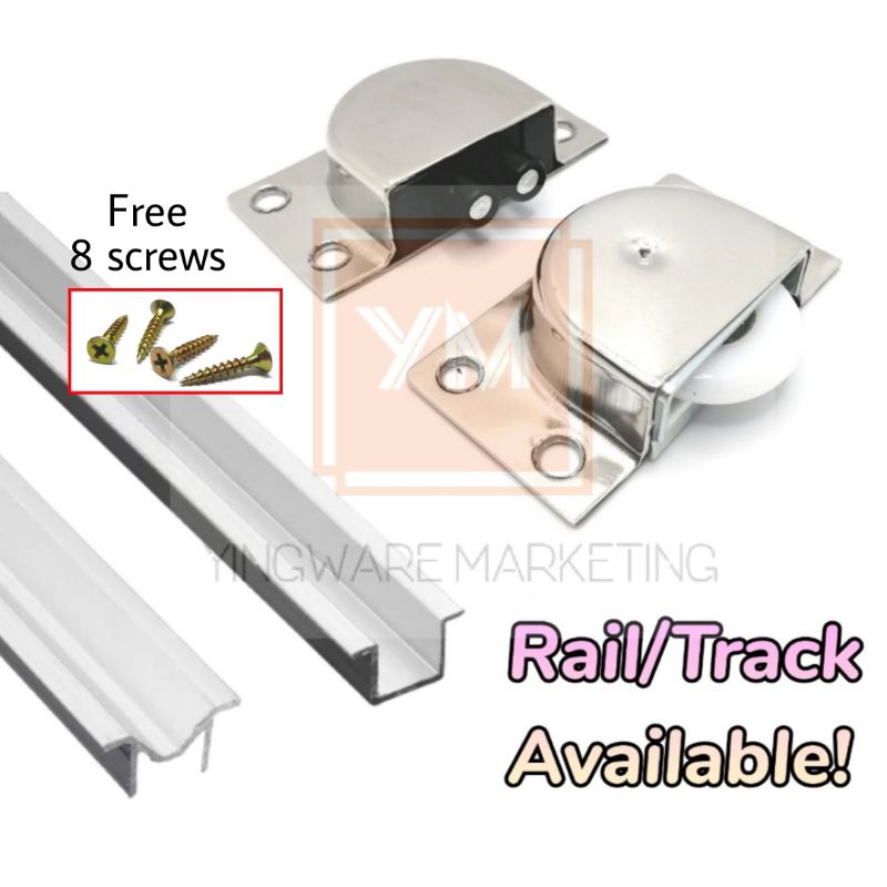 Metal plastic sliding cabinet wardrobe door roller wheel set l ...