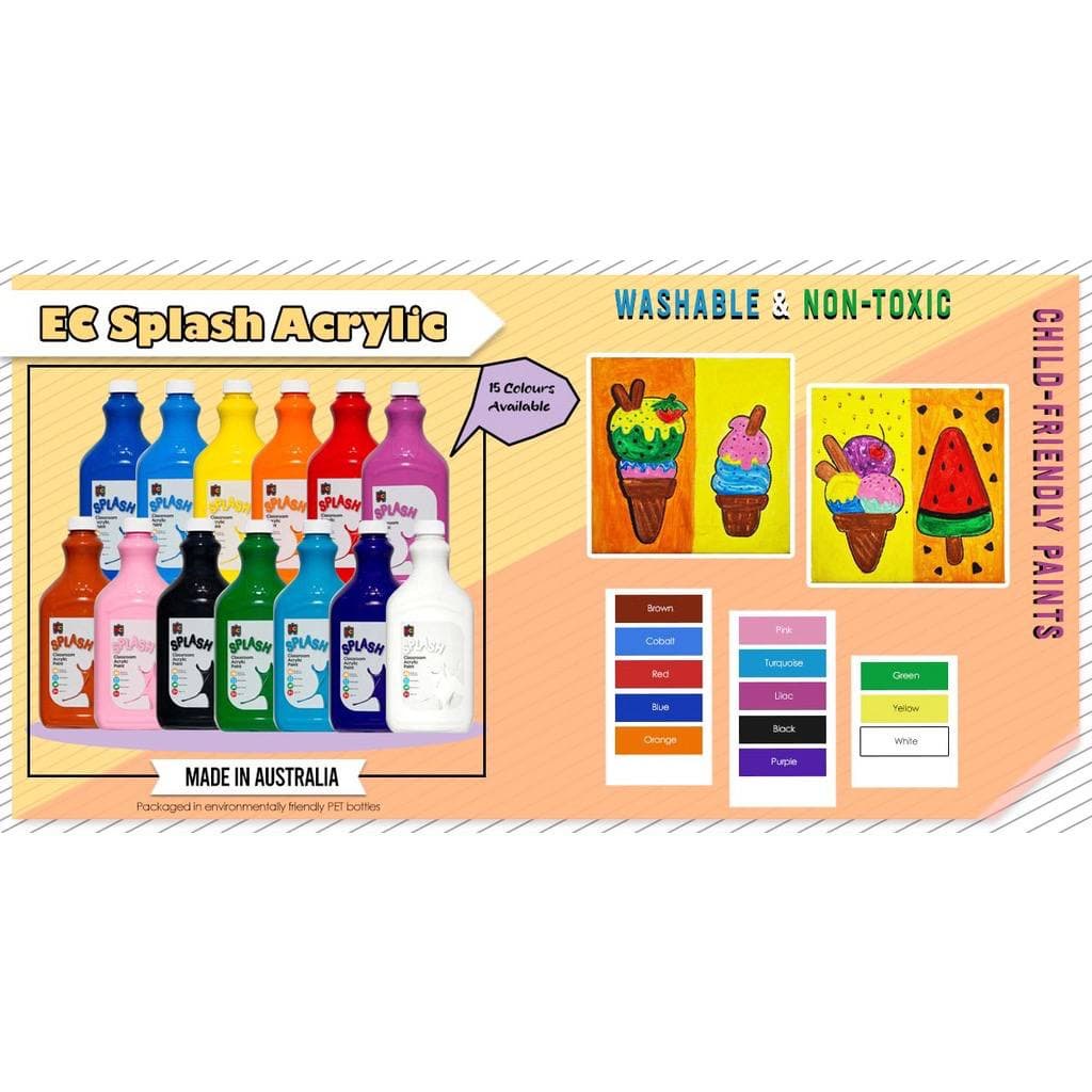 [SGMEGAMALL] EC 2L Splash Classroom Acrylic Paint | Shopee Singapore