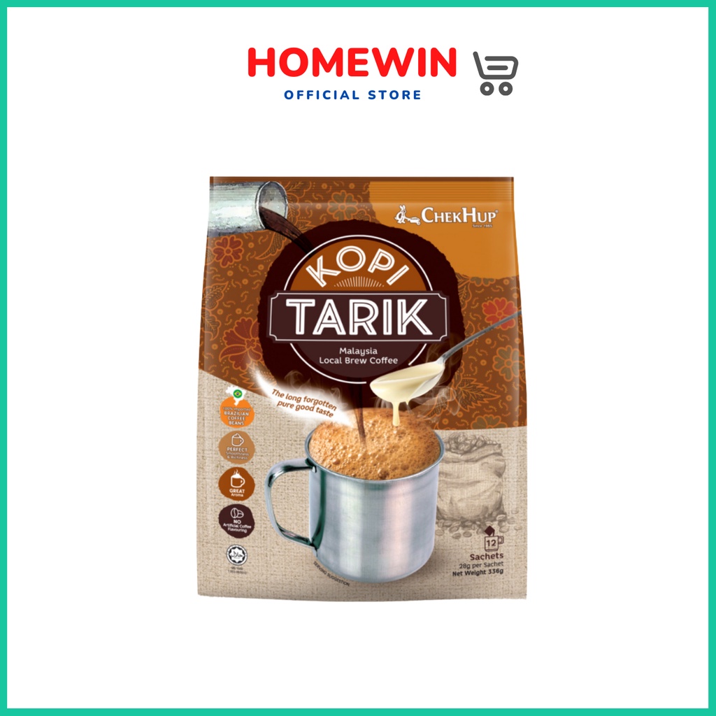 Chek Hup Kopi Tarik Local Brew Coffee (28g x 12 Sachets) | Shopee Singapore