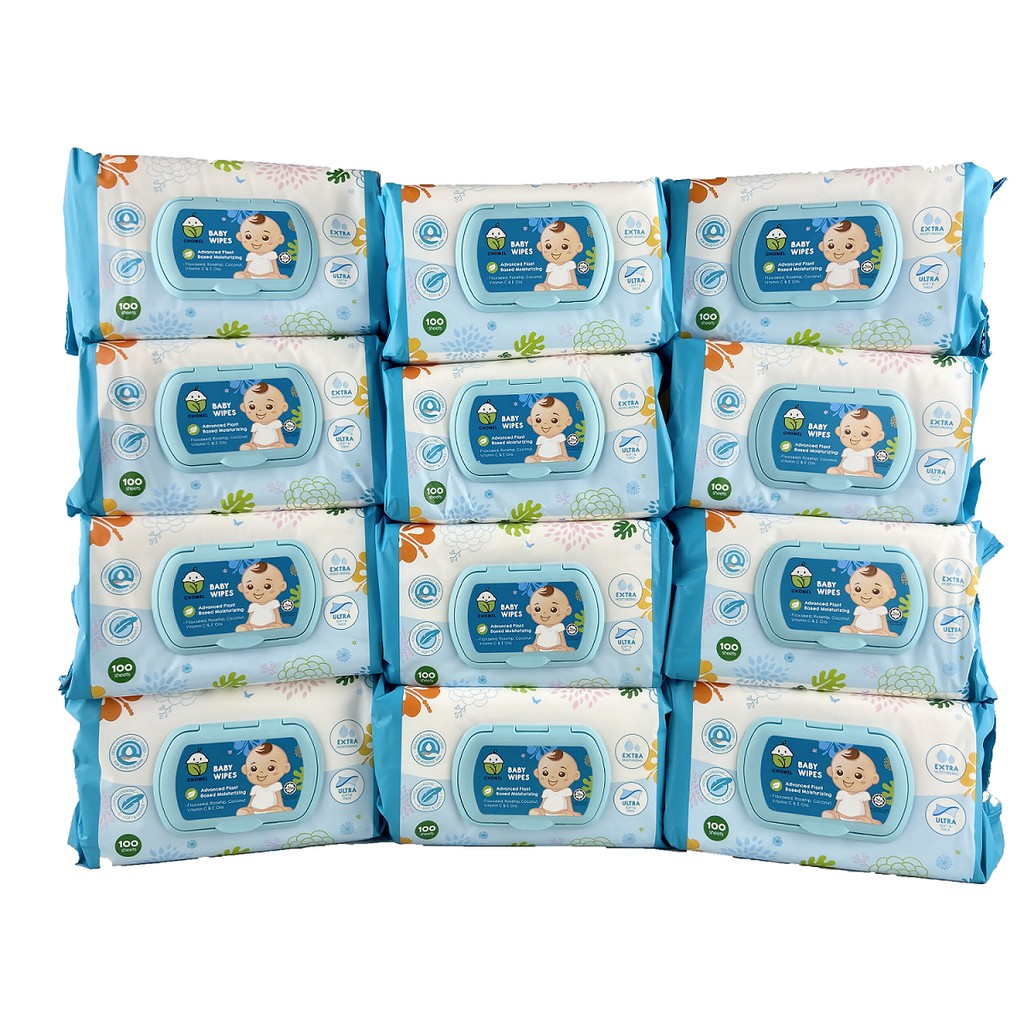 CHOMEL Baby Wipes (100 sheets x 12 packs or 24 packs) | Shopee Singapore