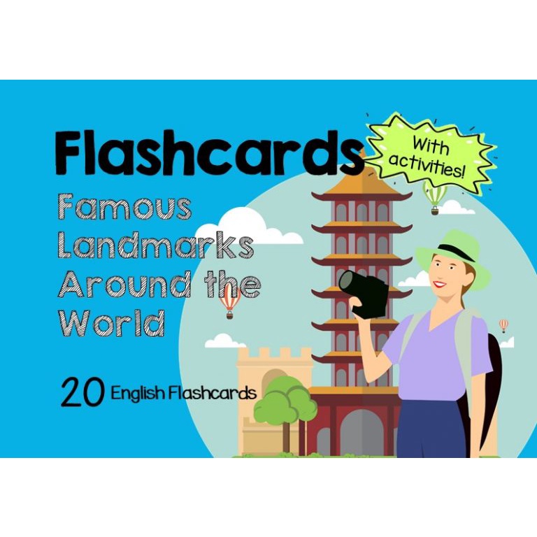 Flashcards with Activities (Famous Landmarks)- English/Language ...