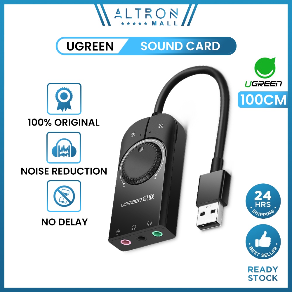UGREEN USB Sound Card External USB Audio Card Adapter USB to Jack 3.5mm ...
