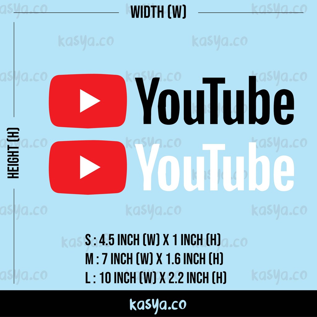 YOUTUBE LOGO vinyl sticker cutting | Shopee Singapore