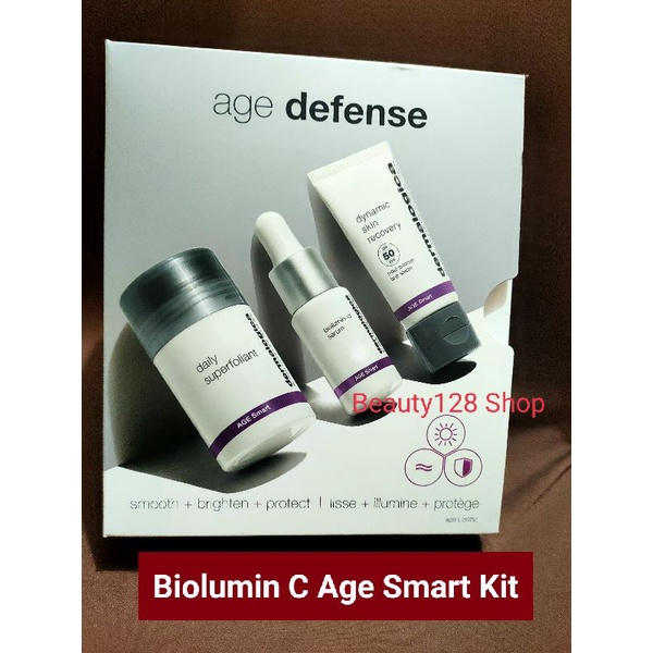 DERMALOGICA AGE DEFENSE KIT SUPERFOLIANT BIOLUMIN C DYNAMIC SKIN ...