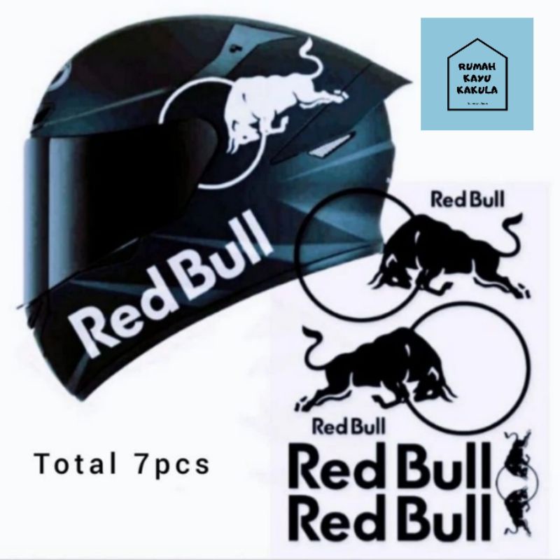 Red BULL Helmet STICKER SET CUTTING | Cutting STICKER Helmet| Cutting ...