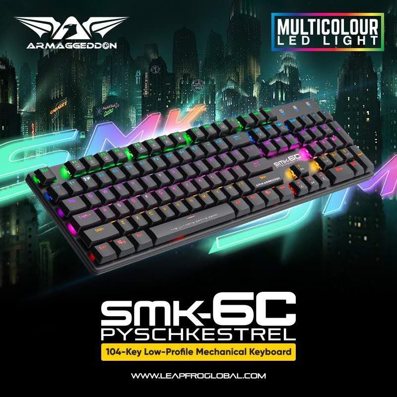 Armaggeddon SMK-6C Pyschkestrel Blue Switch Mechanical Keyboard ...