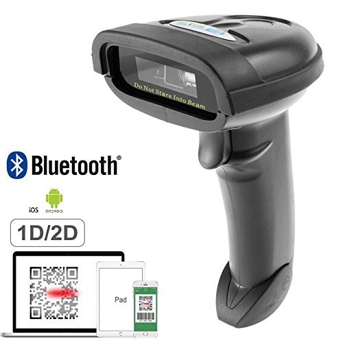 Wireless Barcode Handheld Scanner 2 in 1 Bluetooth 2D QR Code for ...
