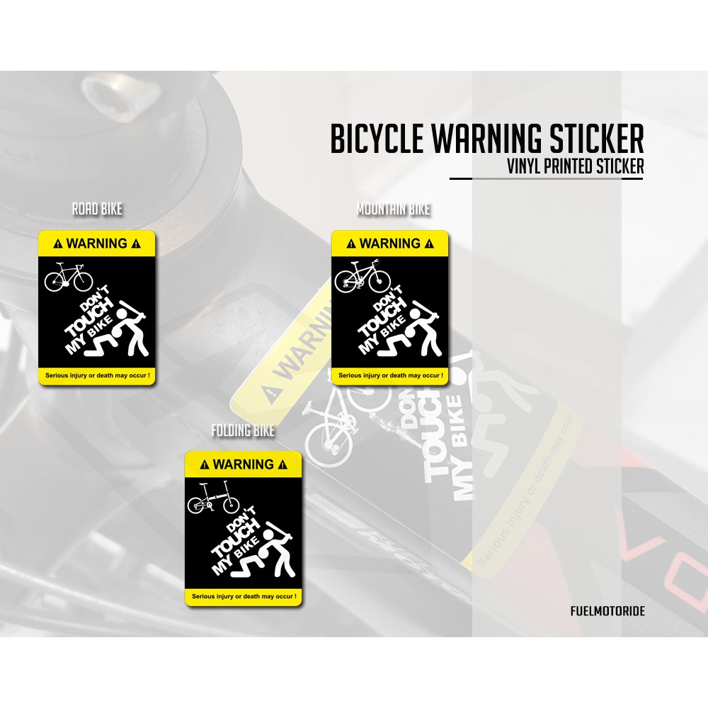 Warning Sticker Road bike MTB Folding Bike Folding bike fnhon | Shopee ...