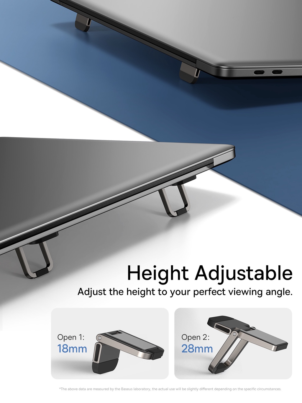 Baseus 2PCS Slim Portable Laptop Kickstand 10KG Load-bearing Non-slip ...