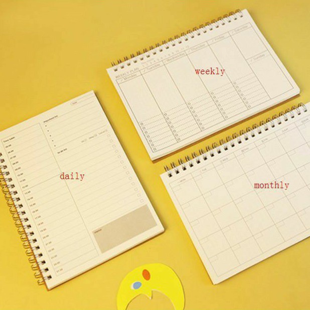 A5 DIY undated Study Project Goal Planner Book Monthly Weekly Daily ...