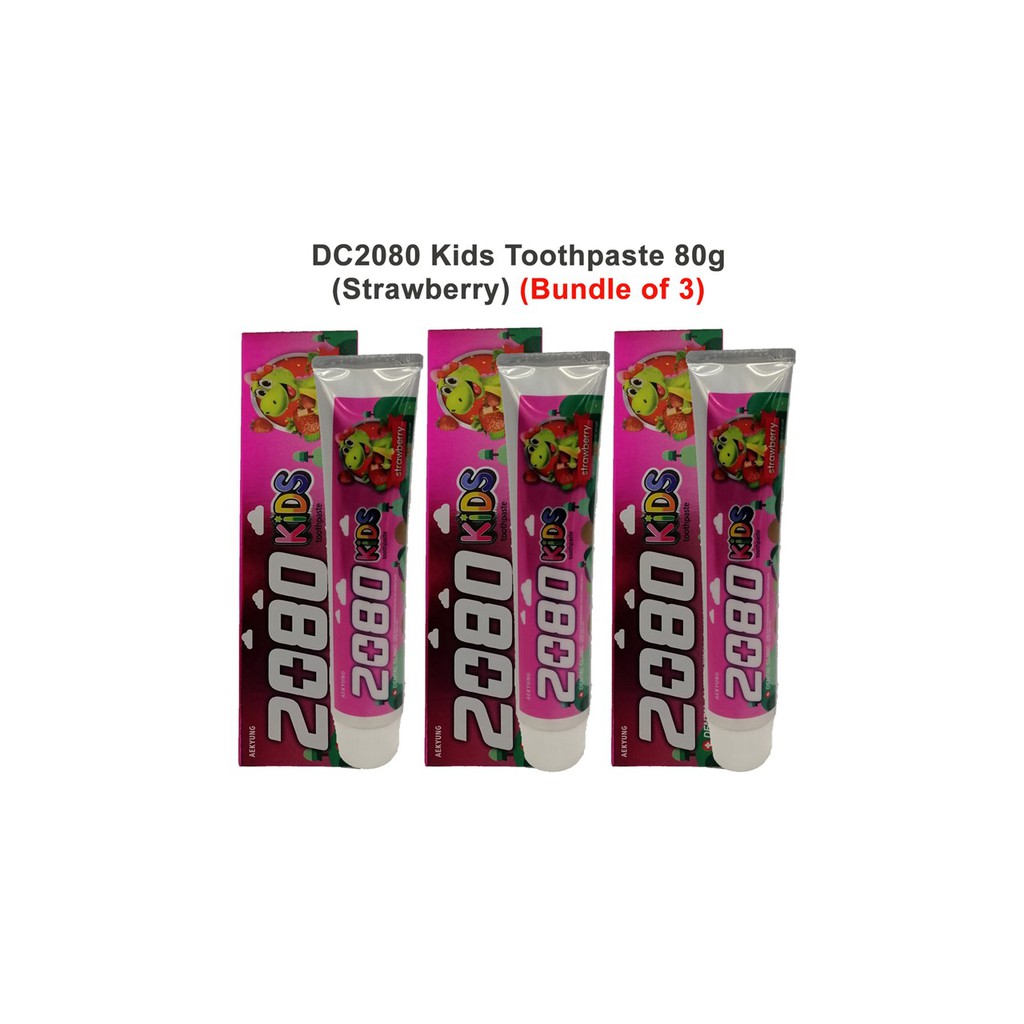 (Bundle Of 3) Dental Clinic 2080 Kids Toothpaste 80Gx3 (Strawberry ...