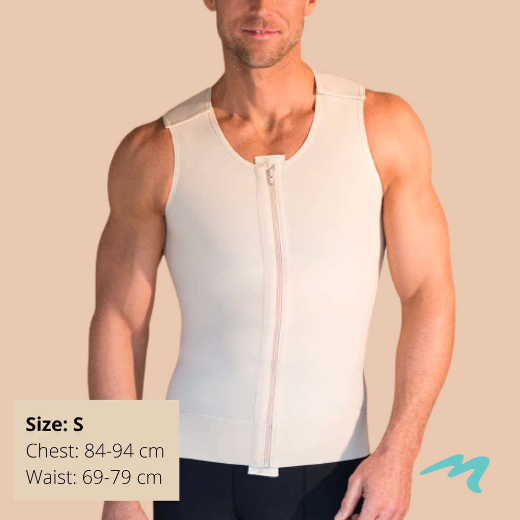 MV Mens Compression Vest Full Chest Torso Abdomen Coverage Liposuction ...
