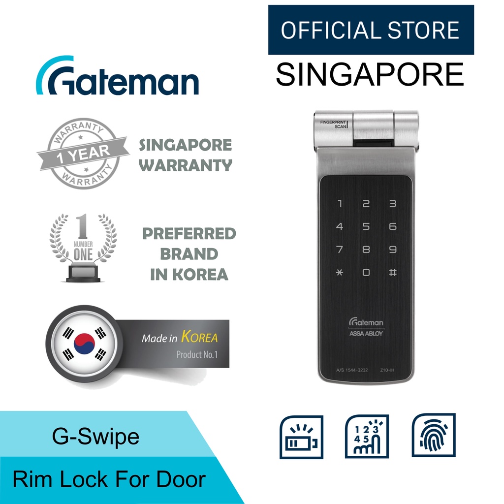 Gateman G-Swipe Digital Door Lock ( 1 Year Local Manufacturer Warranty ...
