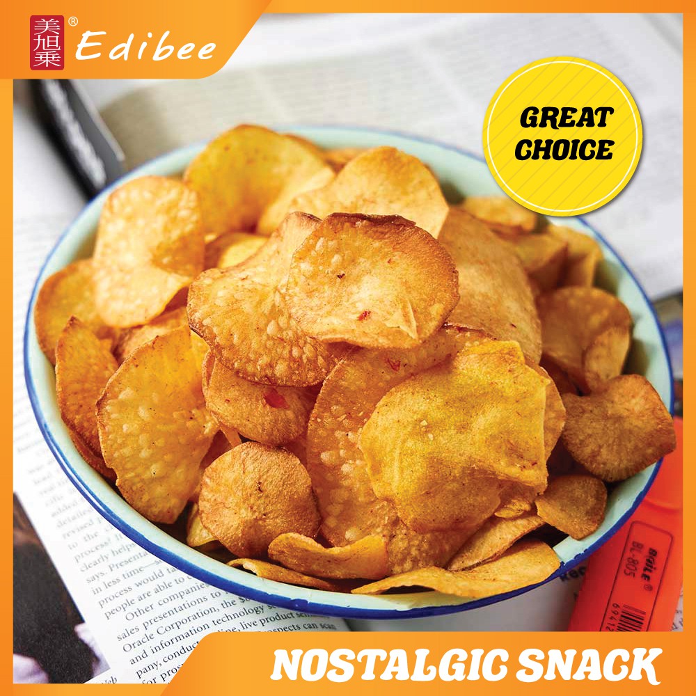 Edibee Kerepek Cili/Spicy Potato Snack (220g) | Shopee Singapore