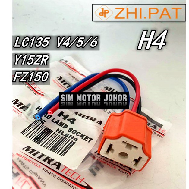 High Temperature Ceramic 3 Pin H4 Head Lamp Socket Headlight Connector ...