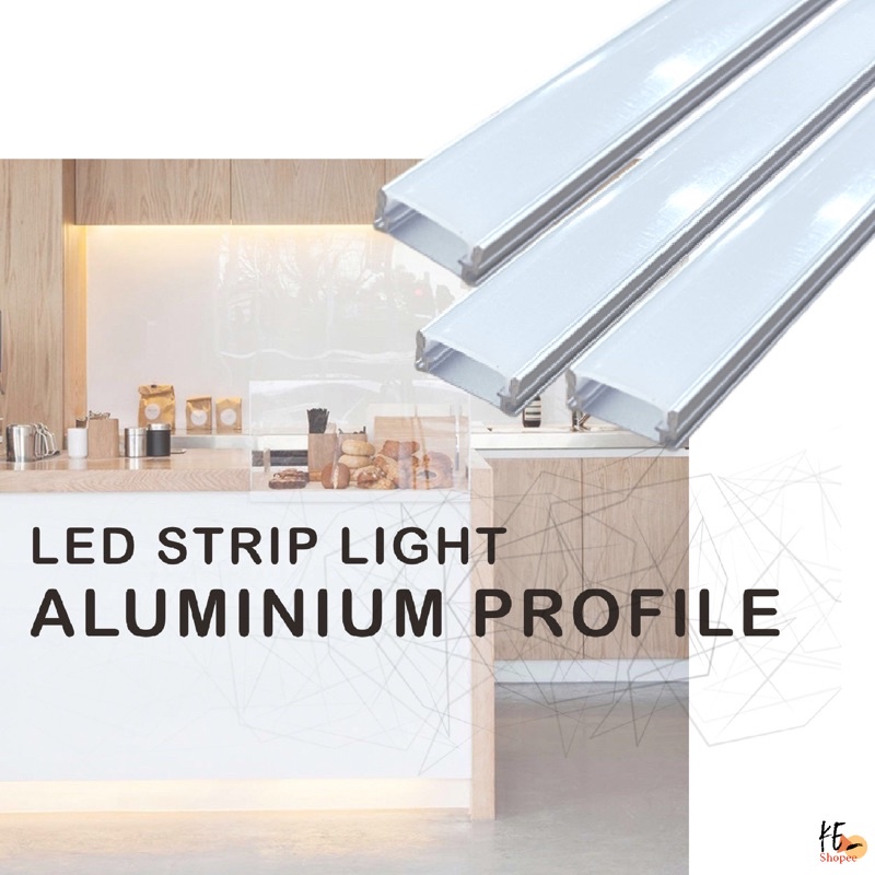 LED strip light aluminium profile U/V/YW shape | Shopee Singapore