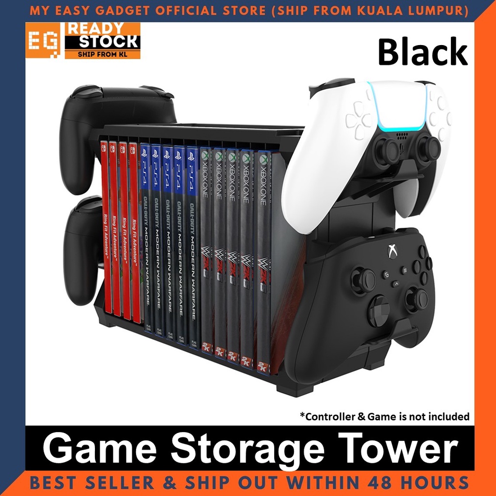 Universal Game Discs Storage Tower Holder Rack Controller Organizer for ...