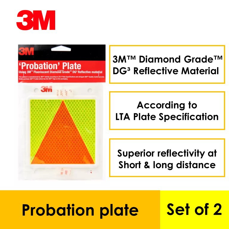 3M Probation Car Plate (One set) | Shopee Singapore