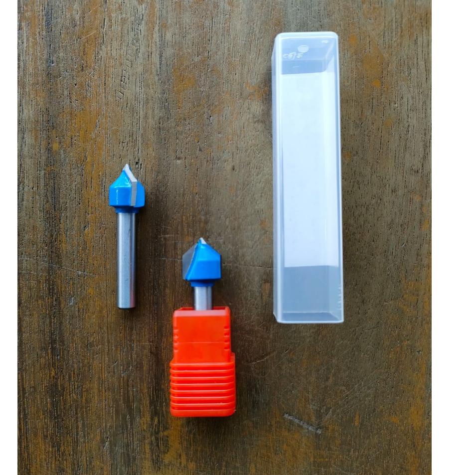 MATA 12mm ACP Vee Grove Router Bit Milling Cutter Trimer Bit Tool VC7 ...