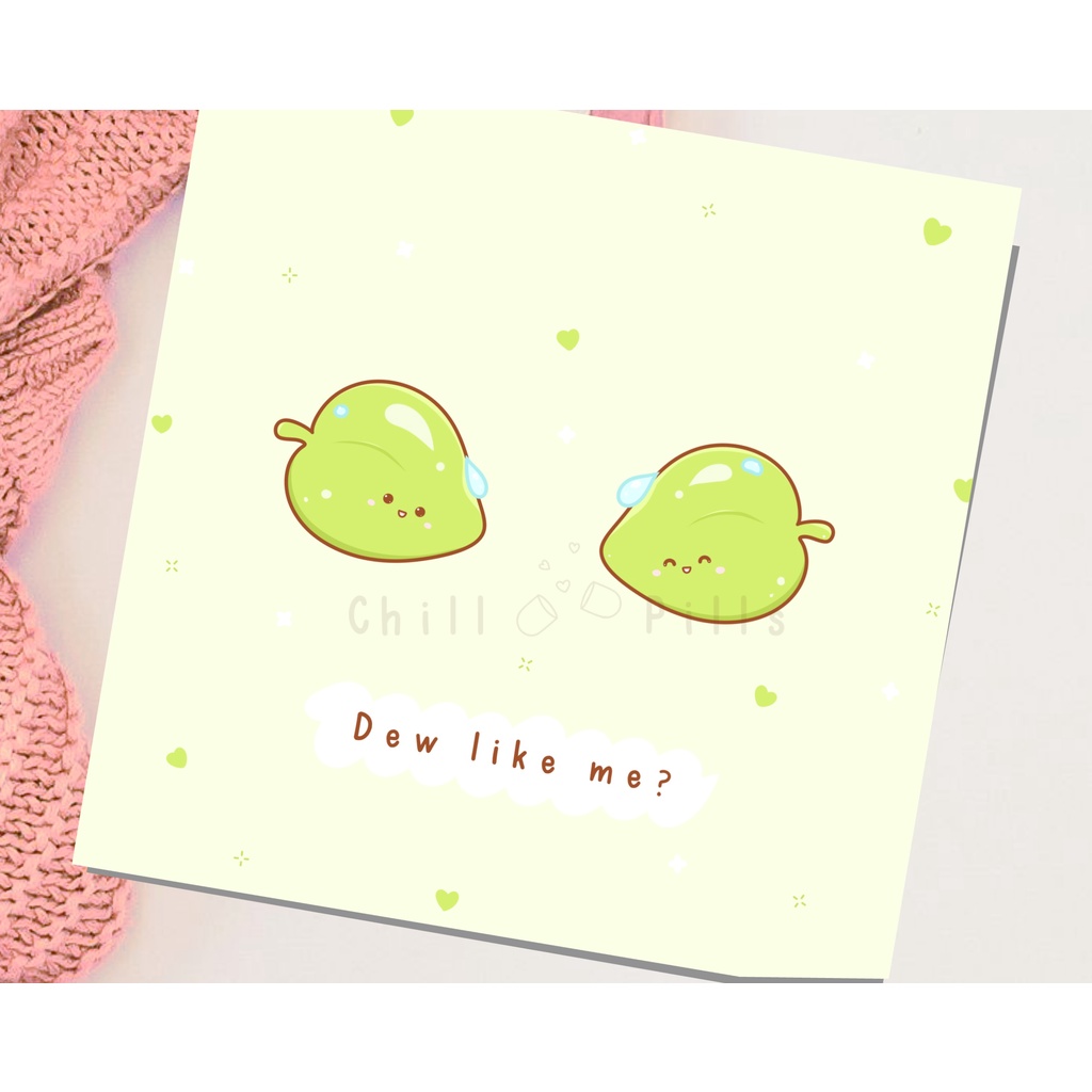 Cute Dew like me greeting card, Cute card for him/ her, Funny cards Due ...