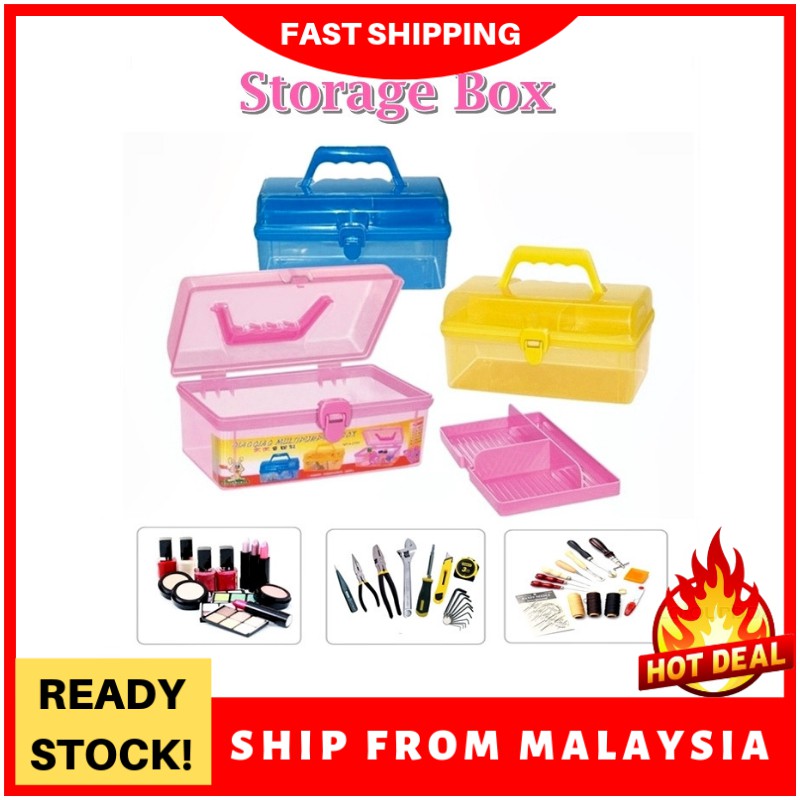 Portable Plastic Storage Boxes with Clip On Lids And Carry Handle(bekas ...
