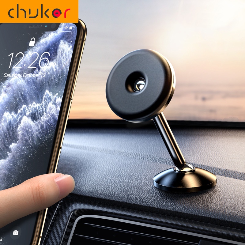 Aluminum Alloy Tall Magnetic Car Phone Holder Double 360 Rotation Ball ...