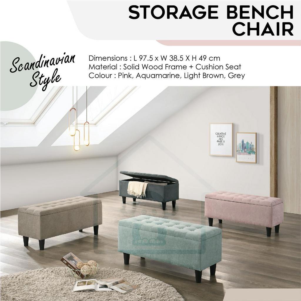 Storage Bench Fabric Bench Mamba Storage Bench Chair | Shopee Singapore