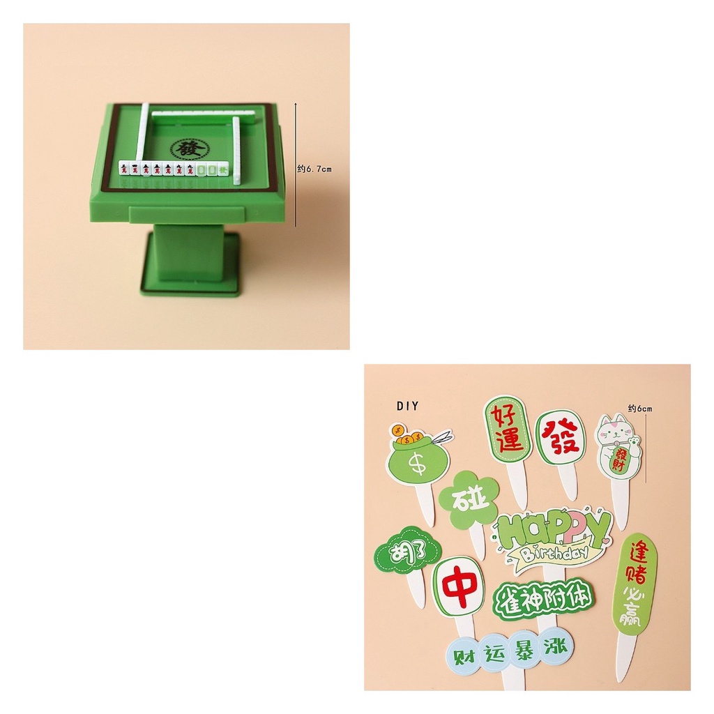 Mahjong cake topper set | Shopee Singapore