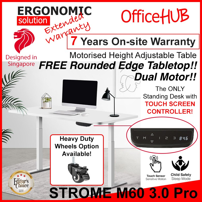 OFFICEHUB Motorize Height Adjustable table M60 Pro 3.0 Electric Sit ...