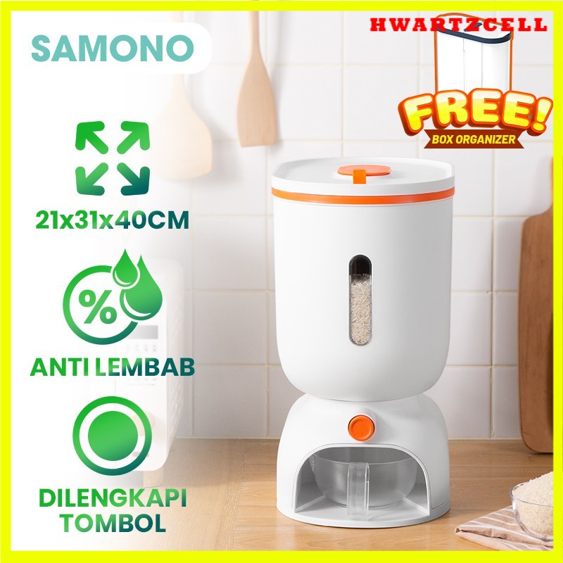 TOMBOL Samono Rice Dispenser Rice Box 10KG Capacity Automatic ...