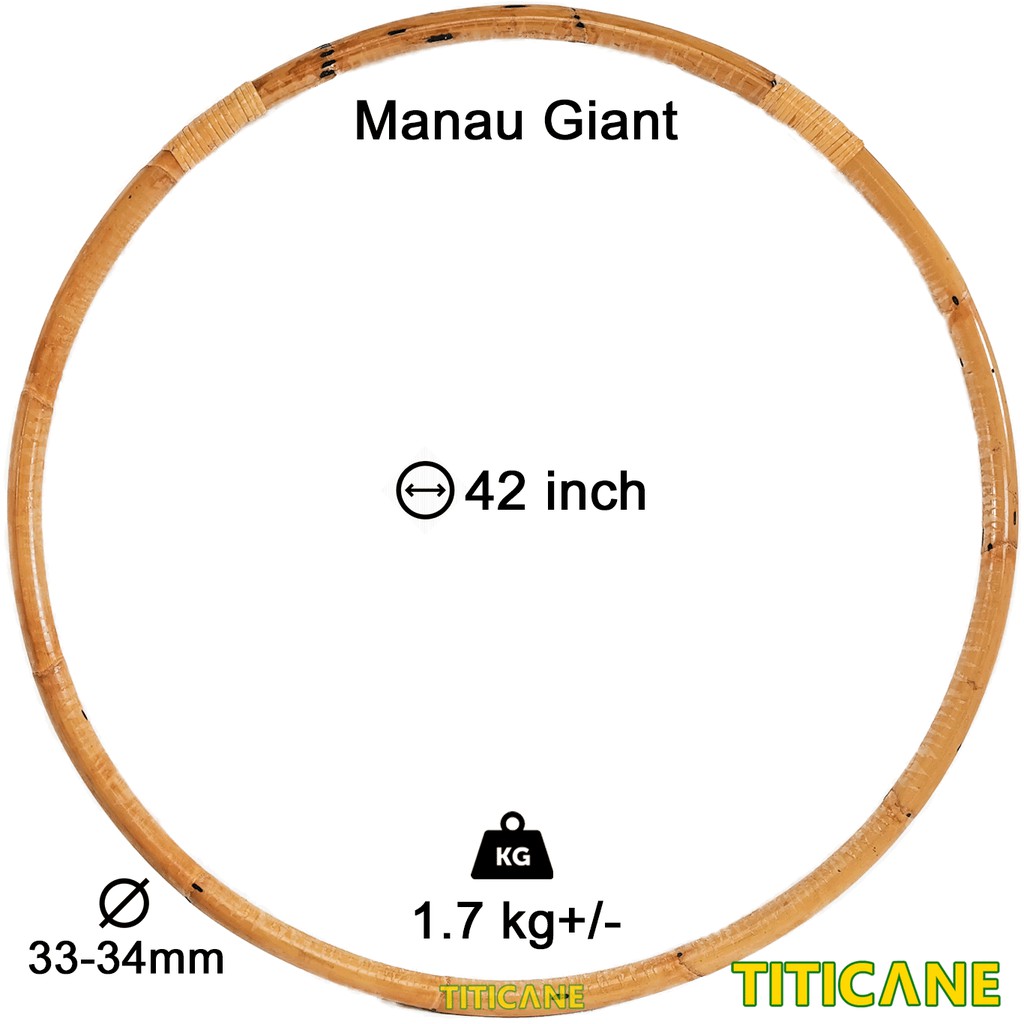 TITICANE Fitness Exercise Hula Hoop [ Manau Giant 42 inch ] [ Rattan ...