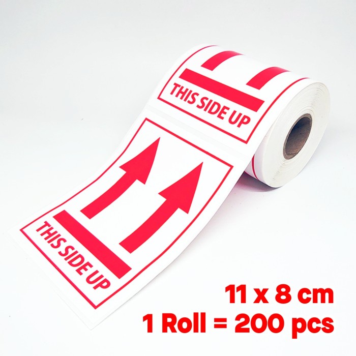 Shipping Label Sticker This Side Up Sticker 11 x 8 cm (1 Roll/ 200 pcs ...