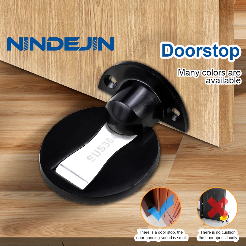 NINDEJIN Magnetic Door Stopper Invisible Hidden Door Stop 304 Stainless ...