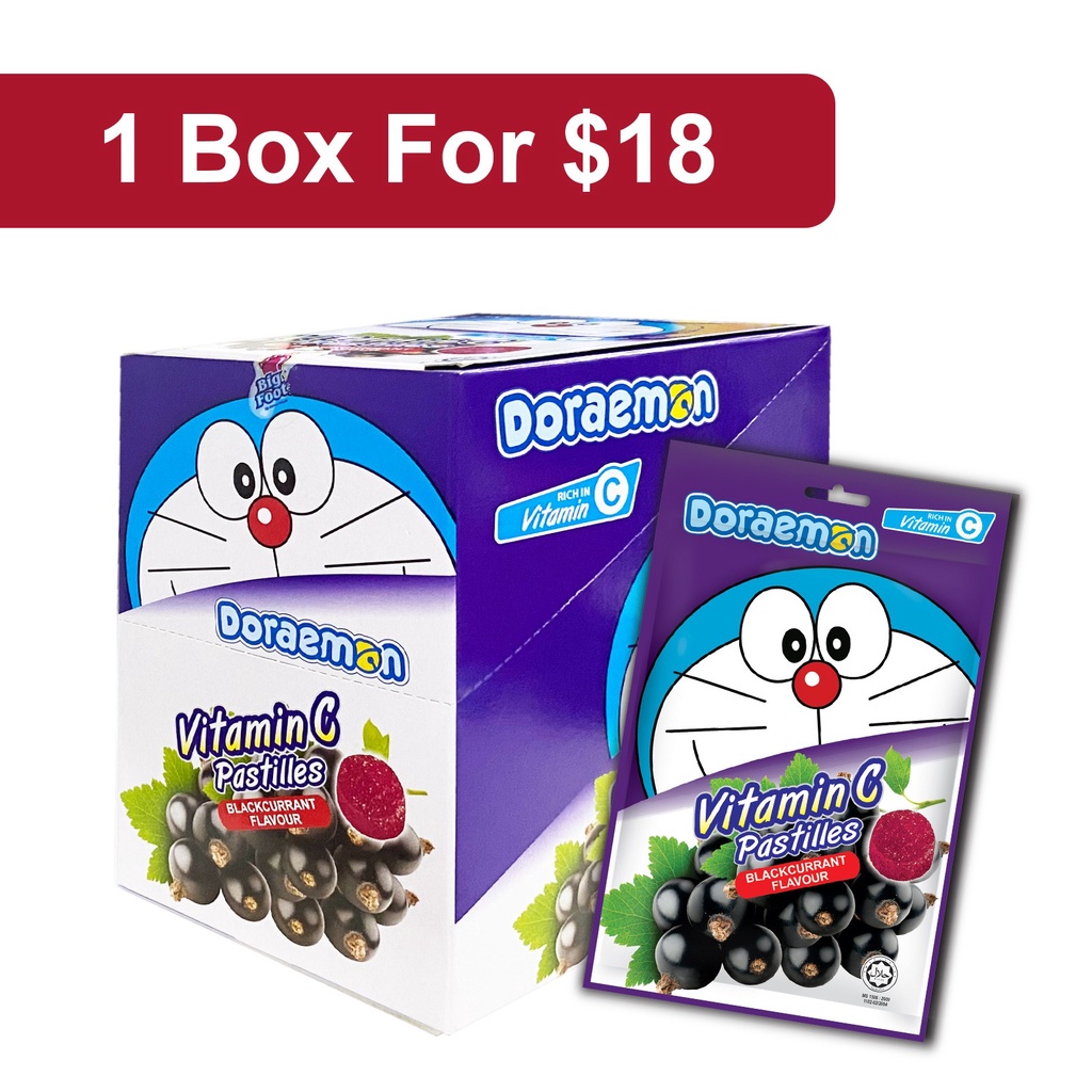 Doraemon Vitamin C Pastilles Blackcurrant Flavour 40g (12 Packs) | Shopee Singapore