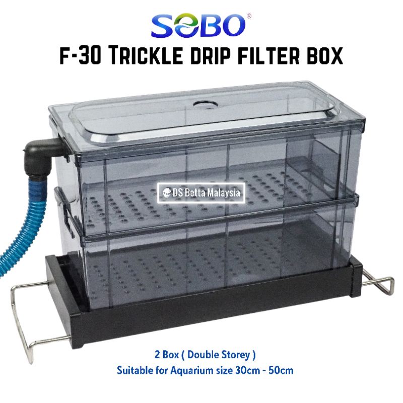Sobo F-30 Trickle Drip Top Filter 2 layer Box for Aquarium Fish Tank ...
