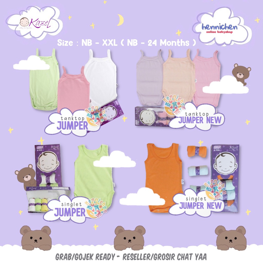 Kazel SINGLET JUMPER NEW COLOR CHILDREN'S CLOTHES / JUMPER TANKTOP / BABY CLOTHES (1 PCS / 6 PCS ...