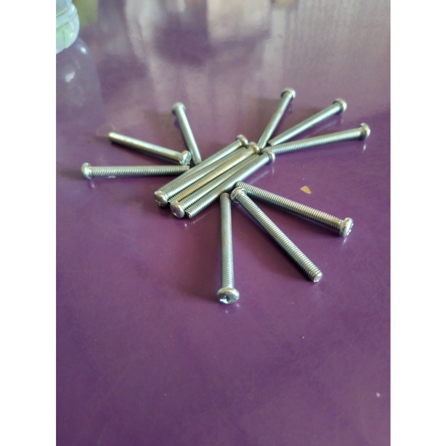 JP M 3x40 Bolt/JP M3 Bolt/Screw Head Bolt (+)/Round Pan Head Galvanized ...