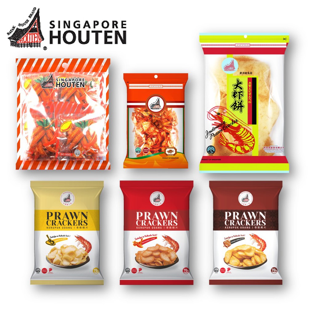 Houten Chilli Tapioca Chips and Prawn Crackers Snacks | Shopee Singapore