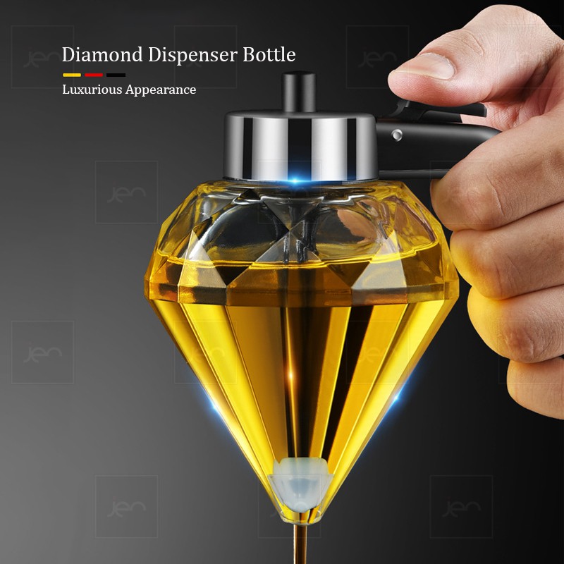 Diamond Honey Dispenser Jar 200ML Multipurpose Honey Syrup Oil Bottle ...