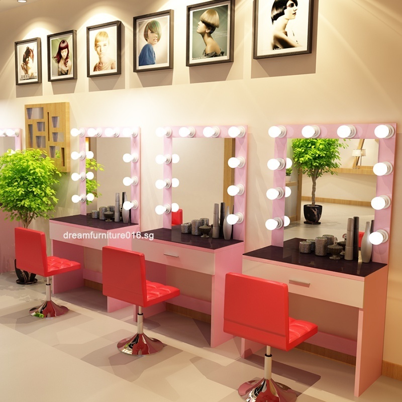 Dressing Table With Mirror Makeup Studio Dressing Table With LED Light ...